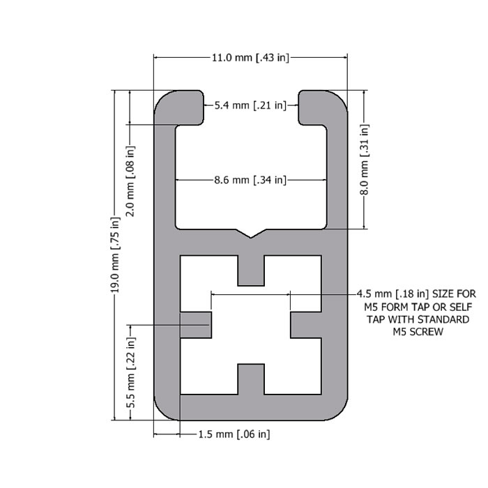 MiniTec T-Slotted Aluminum Profile 45x19