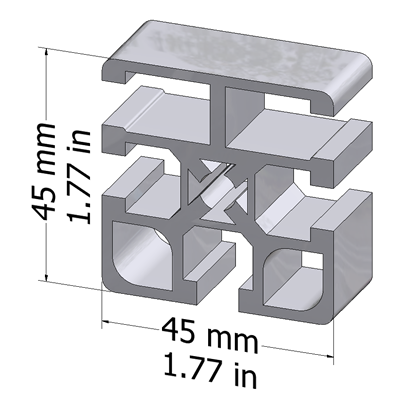 MiniTec T-Slotted Aluminum Profile 45x45 F