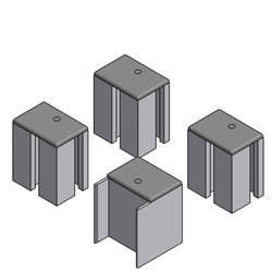 T-Slotted Aluminum Extrusion End Caps. Machine Guard Extrusion Covers