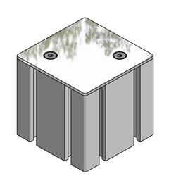 T-Slotted Aluminum Extrusion End Caps. Machine Guard Extrusion Covers