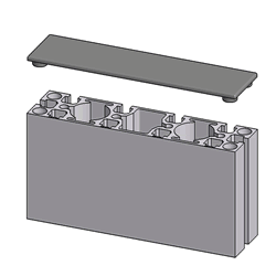 T-Slotted Aluminum Extrusion End Caps. Machine Guard Extrusion Covers