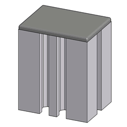 T-Slotted Aluminum Extrusion End Caps. Machine Guard Extrusion Covers