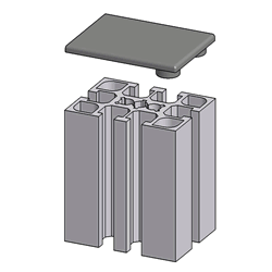T-Slotted Aluminum Extrusion End Caps. Machine Guard Extrusion Covers