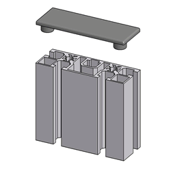 T-Slotted Aluminum Extrusion End Caps. Machine Guard Extrusion Covers