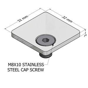 T-Slotted Aluminum Extrusion End Caps. Machine Guard Extrusion Covers
